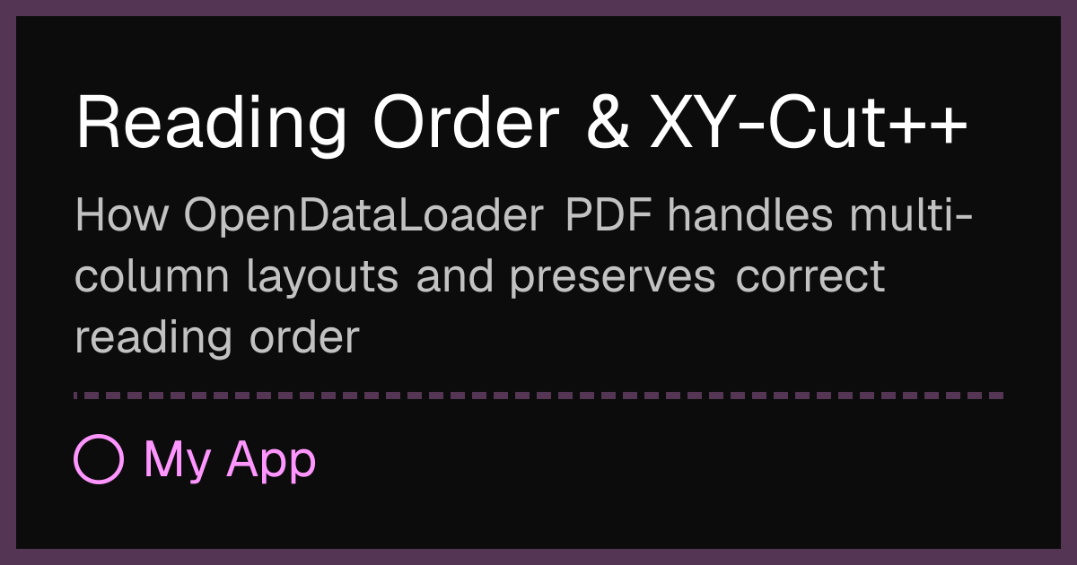 Reading Order & XY-Cut++